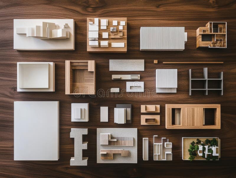 Architectural Model Kit, a Collection of Miniature Buildings for Design ...