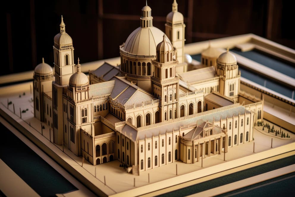 Architectural Model Kit of a Famous Building Stock Image - Image of ...
