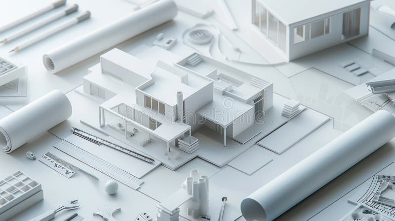 The Architectural Model Layout.AI Generated Image Stock Image - Image ...