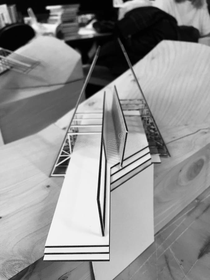 Architectural Model Made of Card Stock Illustration - Illustration of ...