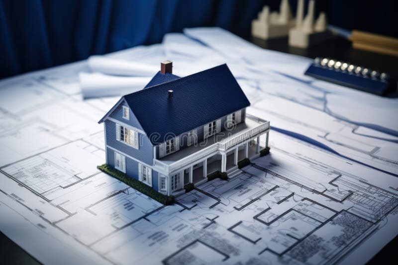 Architectural Model of a Modern Building Stock Illustration ...