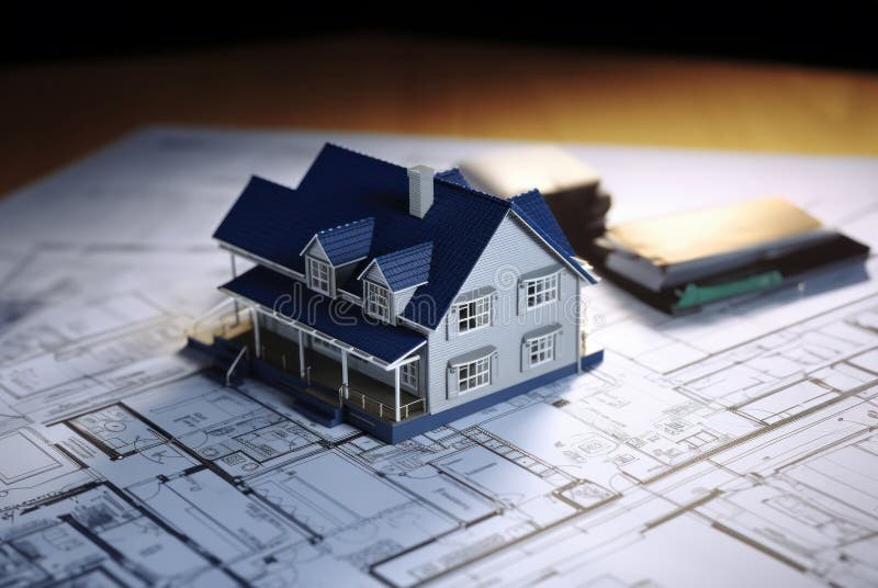 Architectural Model of a Modern Building Stock Illustration ...