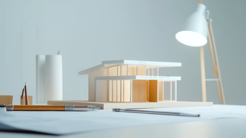 Architectural Model of Modern House in Creative Work Showcasing ...