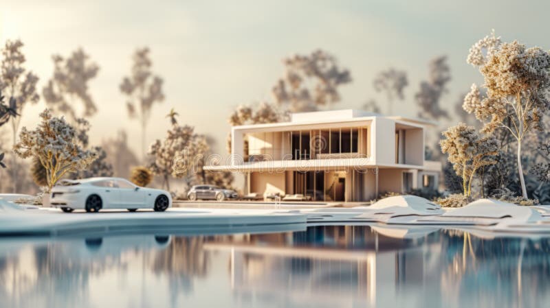 Architectural Model of a Modern Luxury Home Stock Image - Image of ...