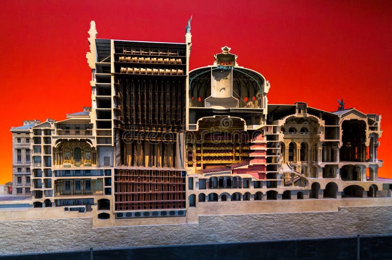 Architectural Model of the Opera or Palace Garnier. Paris, France Stock ...