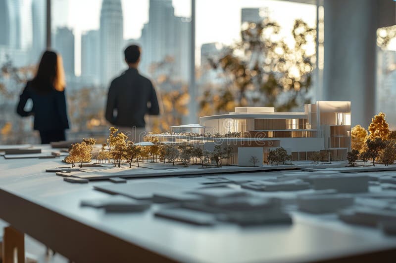 Architectural Model Presentation Urban Setting Design Showcase Modern ...