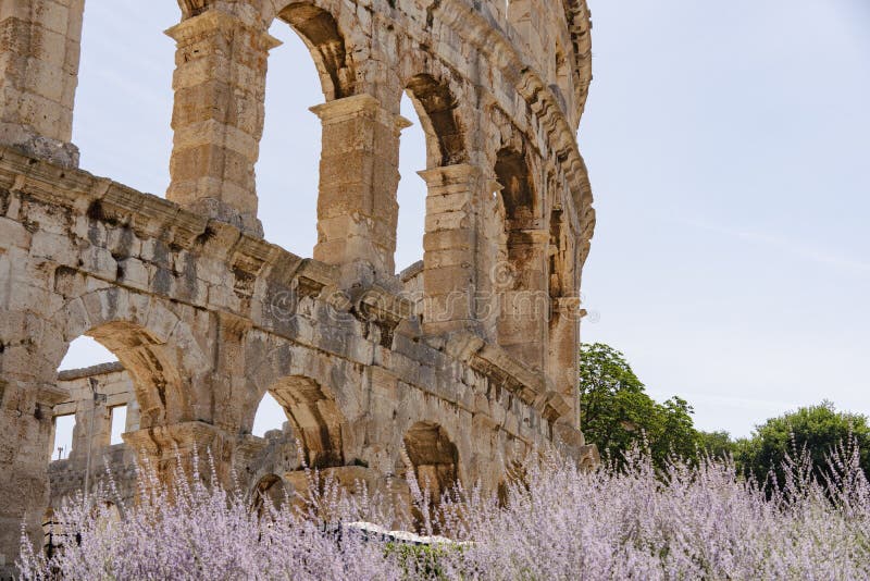 Architectural Monument Coliseum of Ancient Rome Stock Image - Image of ...