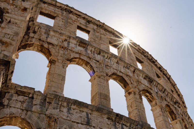 Architectural Monument Coliseum of Ancient Rome Stock Image - Image of ...