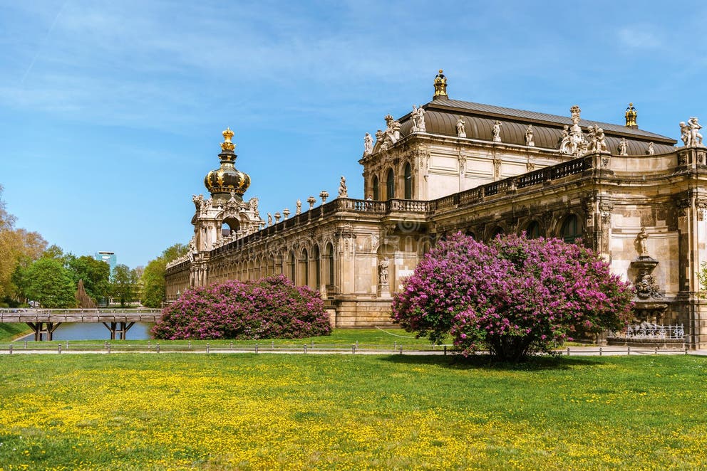 Architectural Monuments of Dresden. the Zwinger Palace Complex. Stock ...