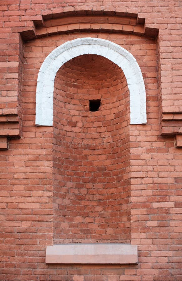 Architectural Niche in the Brick Old Red Wall Stock Photo - Image of ...