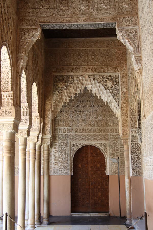 In the Architectural and Park Complex of Alhambra in Granada Stock ...