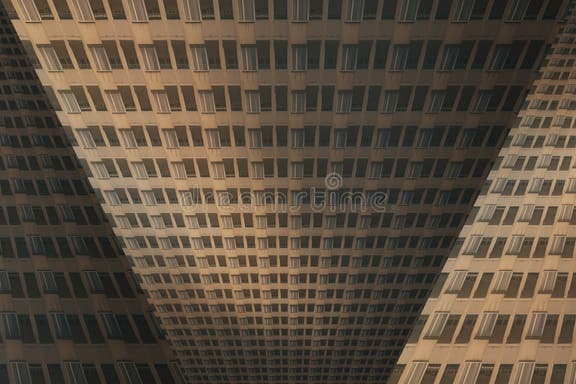 Distorted Facade of a Miserable House Stock Photo - Image of flats ...