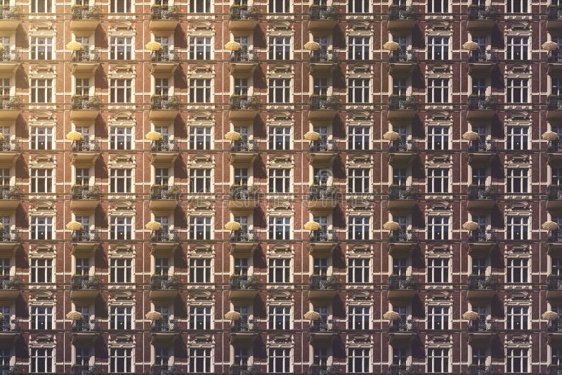 Architectural Pattern, Old Berlin House Stock Image - Image of parasols ...