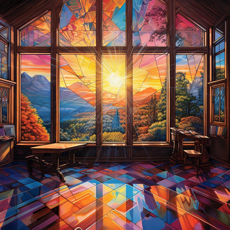 Architectural Perspective of the Library. Clear Lines, Bright Colors ...