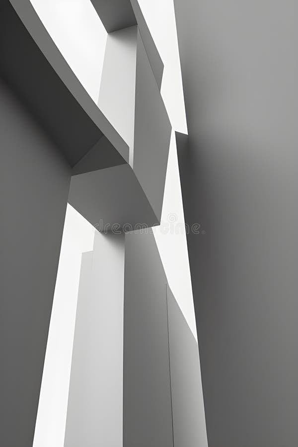 Architectural Perspectives Monochrome Solid Forms Generative Ai Stock ...