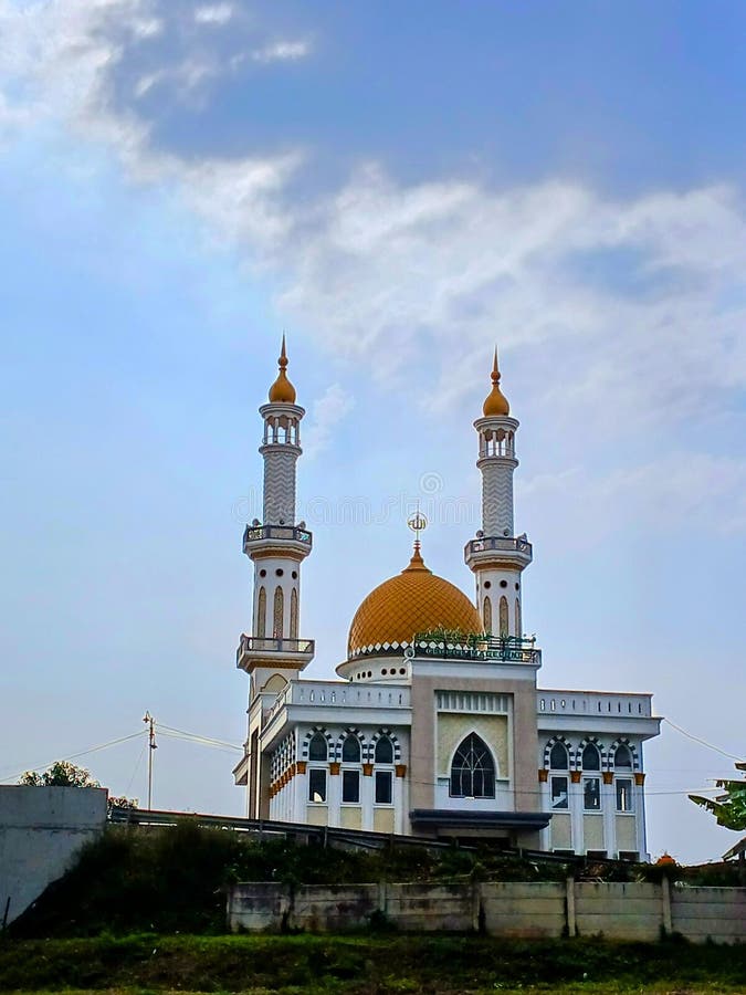 Low Angle View of Mosque at Countryside in Java Editorial Image - Image ...
