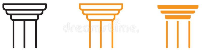 Architectural Pillar Column Icon for Construction and Design Graphics ...