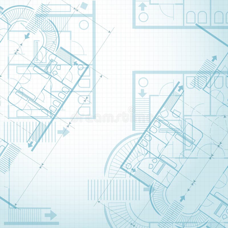 Architectural Plan Background Stock Vector - Illustration of ...