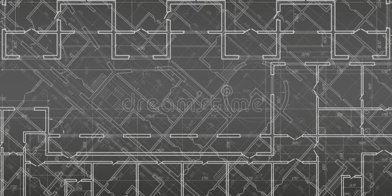 Architectural Plan on a Black Background .Technical Design Background ...