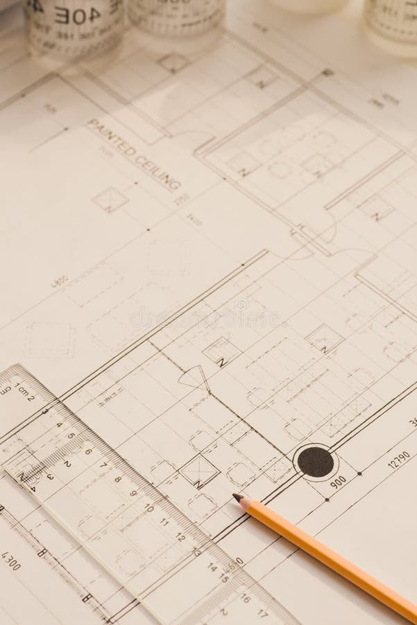 Architectural plan stock image. Image of copy, concept - 40716235
