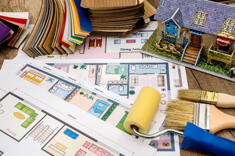 Architectural Plan of the House Stock Photo - Image of blueprint ...