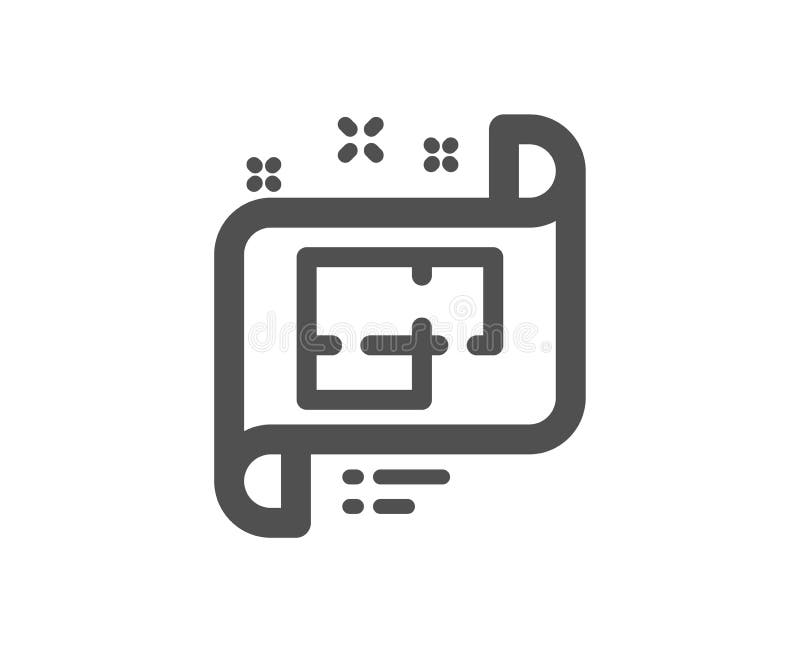 Architectural Plan Icon. Technical Project Sign. Vector Stock Vector ...
