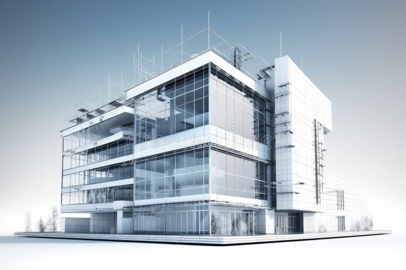 Architectural Plan for Modern Office Building, with Clean Lines and ...