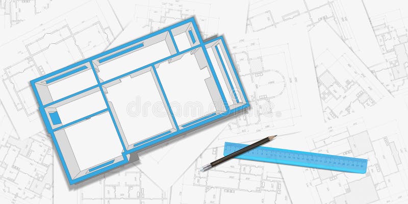 Architectural Plan,technical Project .House Plan Project .Engineering ...