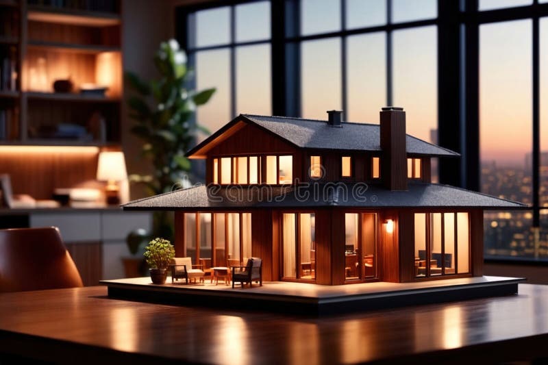 Architectural Planning and Design, Model of House on Table in Modern ...