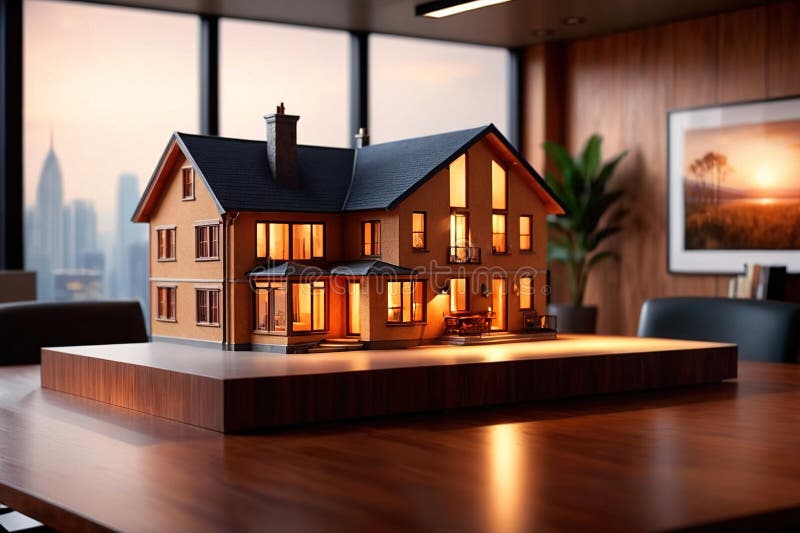 Architectural Planning and Design, Model of House on Table in Modern ...