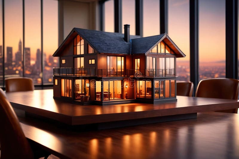 Architectural Planning and Design, Model of House on Table in Modern ...