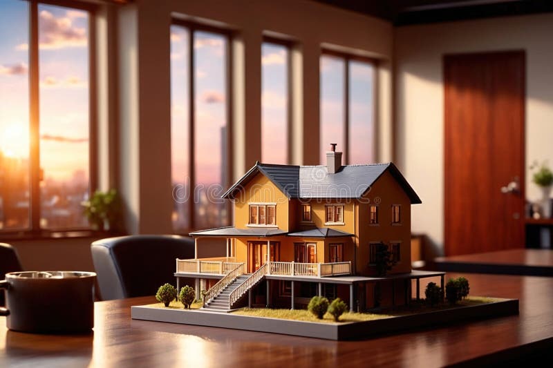 Architectural Planning and Design, Model of House on Table in Modern ...