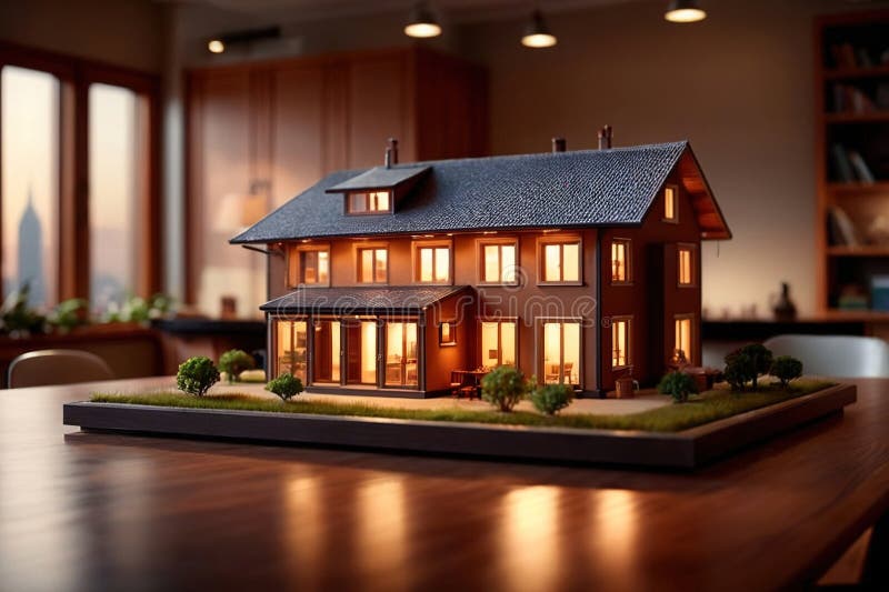 Architectural Planning and Design, Model of House on Table in Modern ...