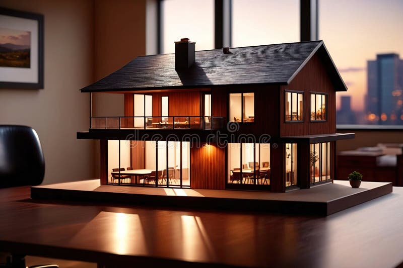 Architectural Planning and Design, Model of House on Table in Modern ...