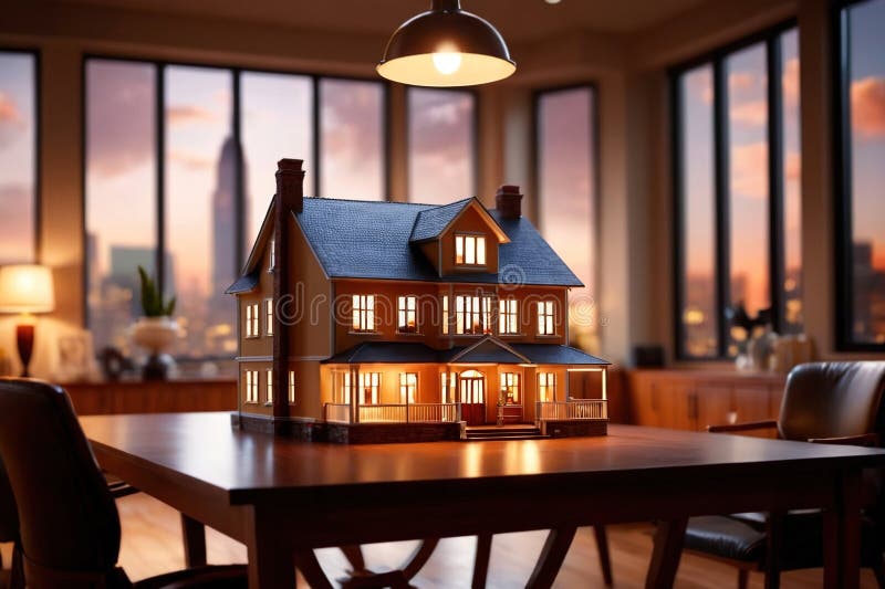 Architectural Planning and Design, Model of House on Table in Modern ...