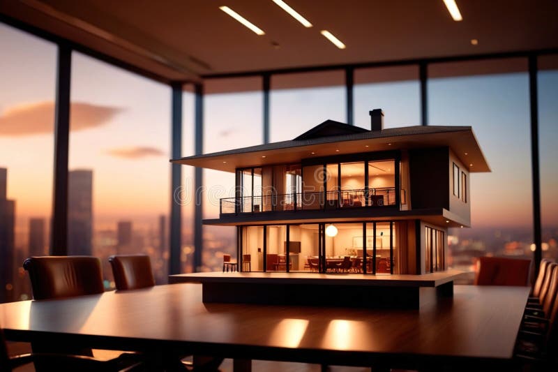 Architectural Planning and Design, Model of House on Table in Modern ...