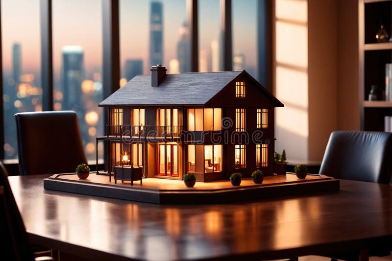 Architectural Planning and Design, Model of House on Table in Modern ...