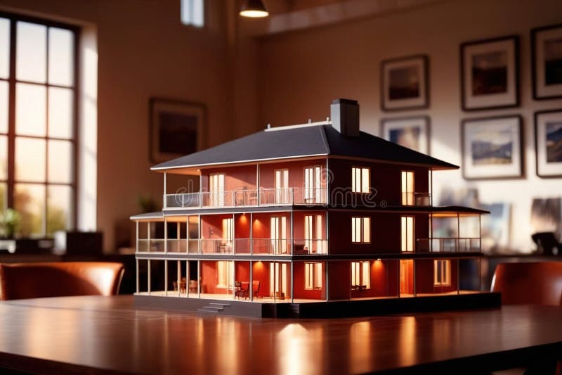 Architectural Planning and Design, Model of House on Table in Modern ...