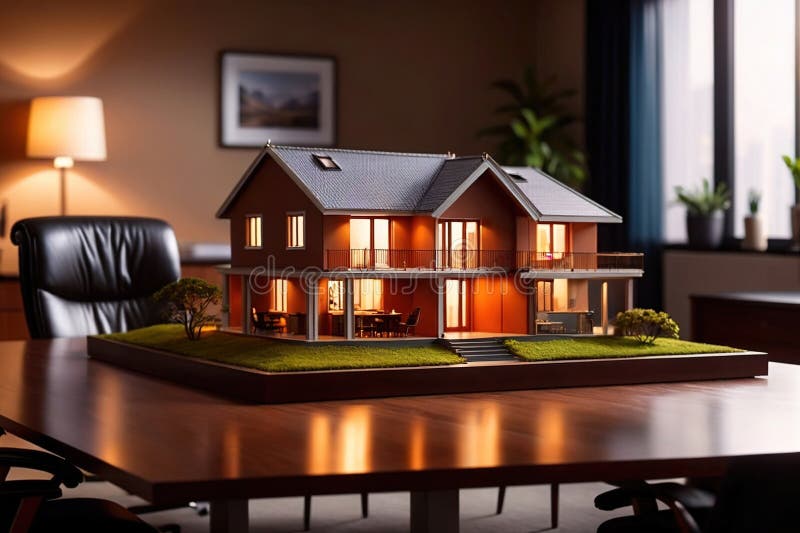 Architectural Planning and Design, Model of House on Table in Modern ...