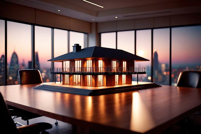 Architectural Planning and Design, Model of House on Table in Modern ...
