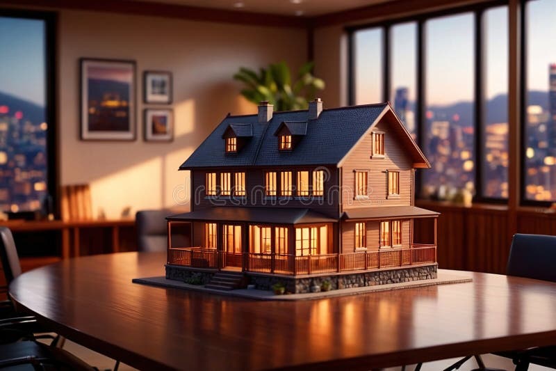 Architectural Planning and Design, Model of House on Table in Modern ...