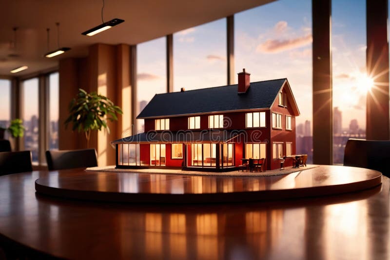 Architectural Planning and Design, Model of House on Table in Modern ...