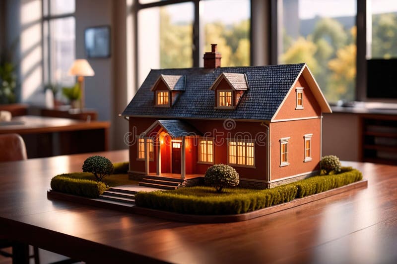 Architectural Planning and Design, Model of House on Table in Modern ...