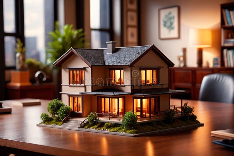 Architectural Planning and Design, Model of House on Table in Modern ...