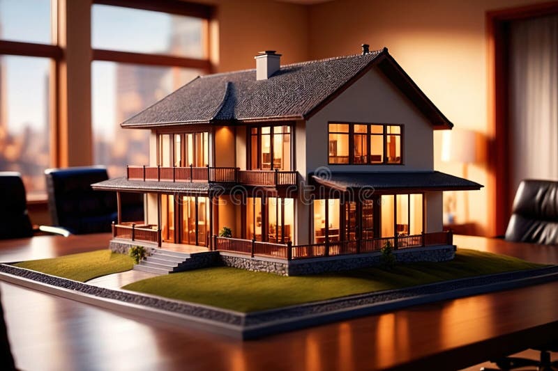 Architectural Planning and Design, Model of House on Table in Modern ...