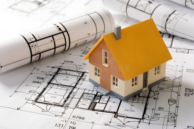 Architectural Planning Displayed with House Model on Detailed ...