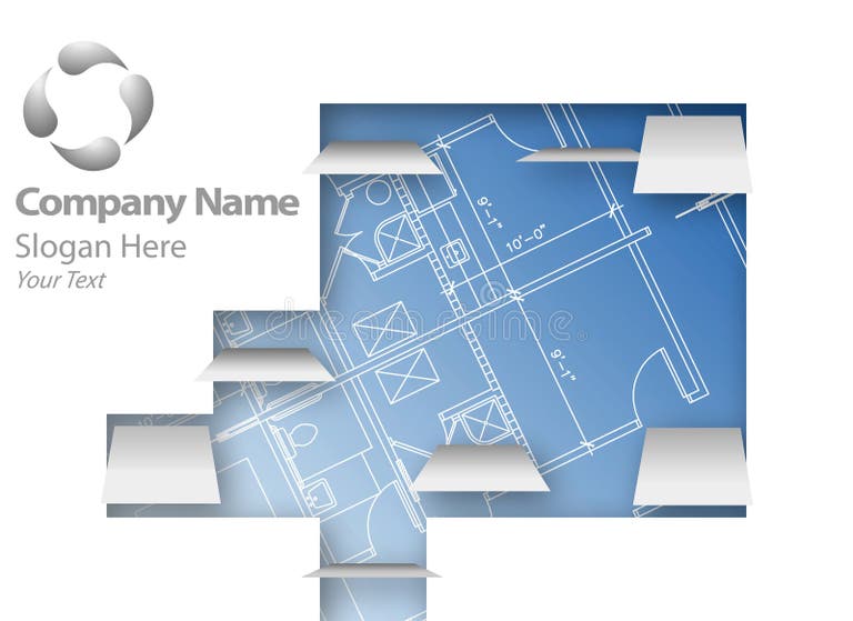 Architectural plans logo stock illustration. Illustration of card - 9231448