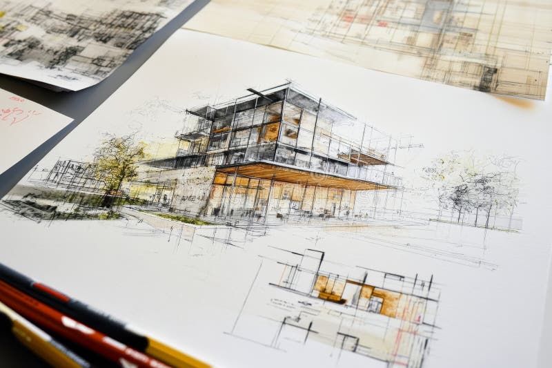 Architectural Portfolio Featuring Project Renderings and Progress ...