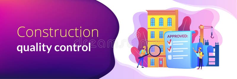 Construction Quality Control Concept Vector Illustration Stock Vector ...