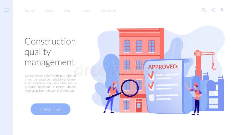 Construction Quality Control Concept Vector Illustration Stock Vector ...